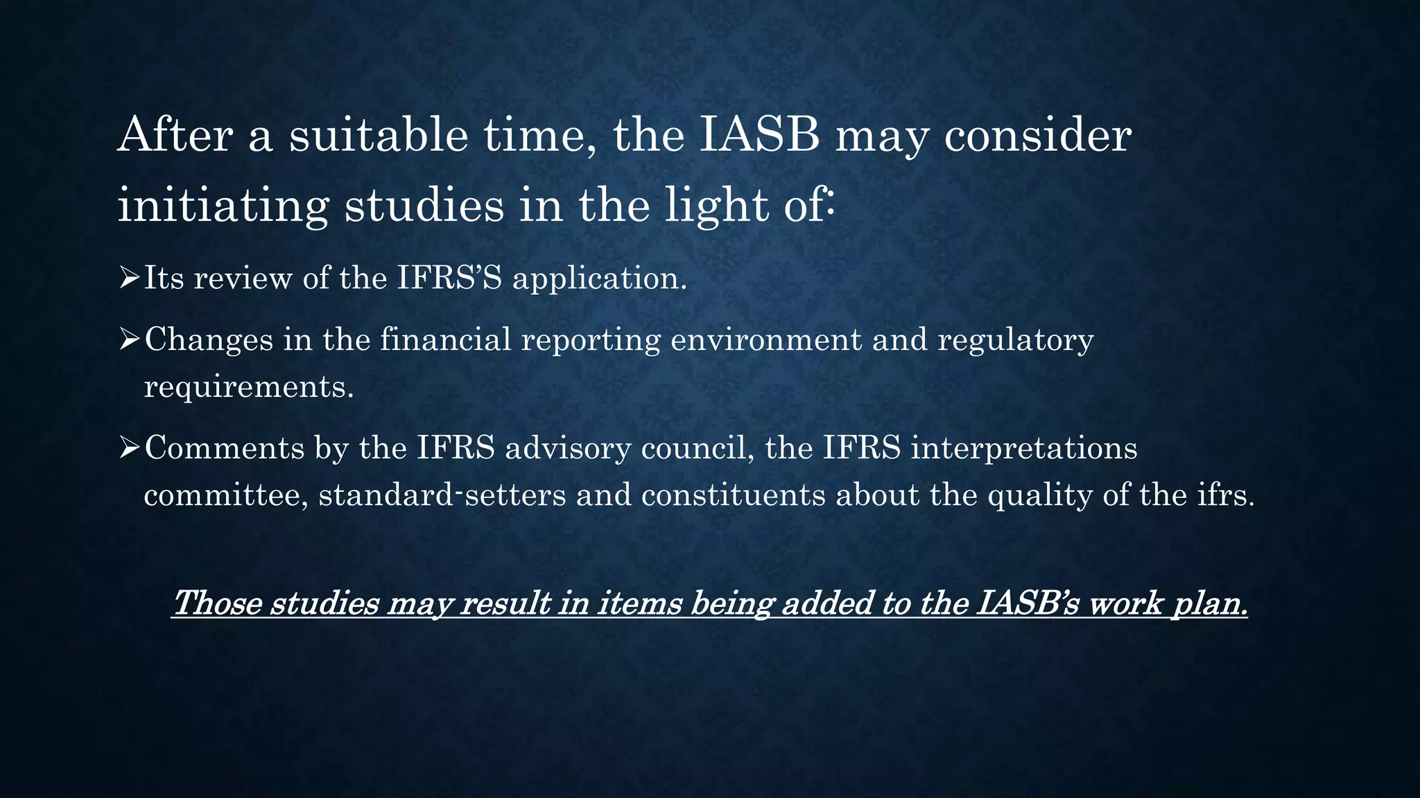 IFRS Development | PPTX | Business Accounting & Finance | Business