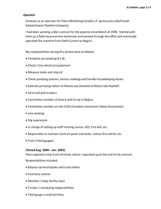 Al Stabbler Resume | PDF