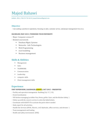 Majed Bhawi reCV | PDF