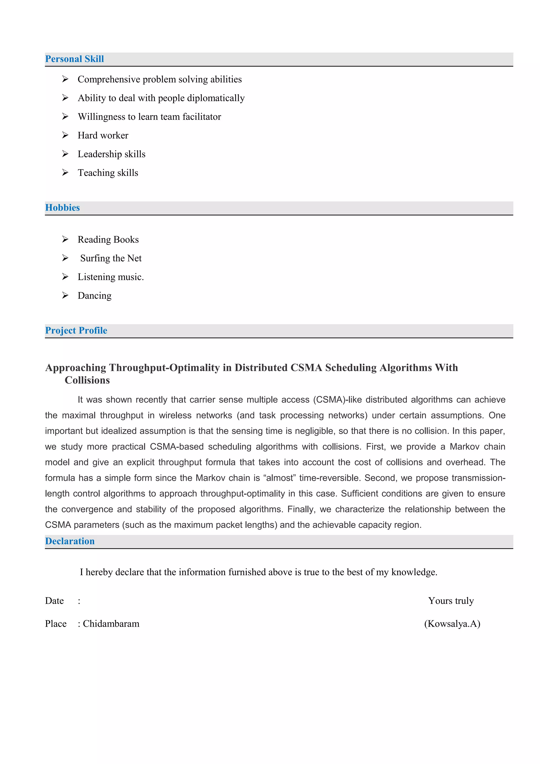 kowsi resume-1 | DOC