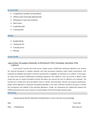 kowsi resume-1 | DOC