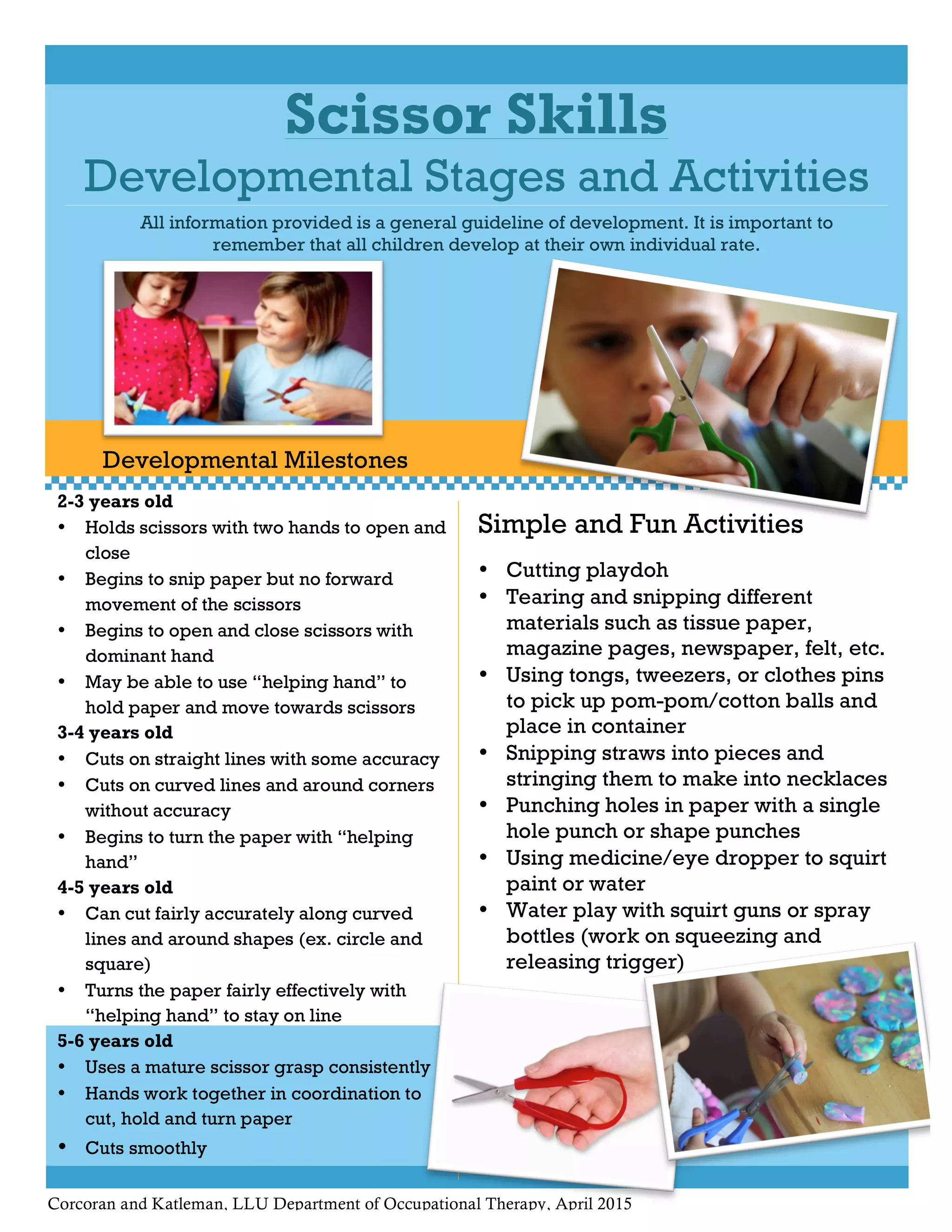 Scissor Skills Handout | PDF