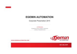 General presentation Egemin 2015 | PPT