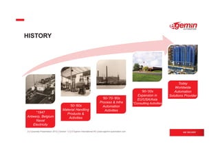 General presentation Egemin 2015 | PPT