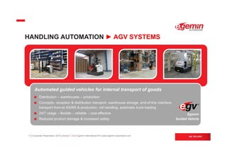 General presentation Egemin 2015 | PPT