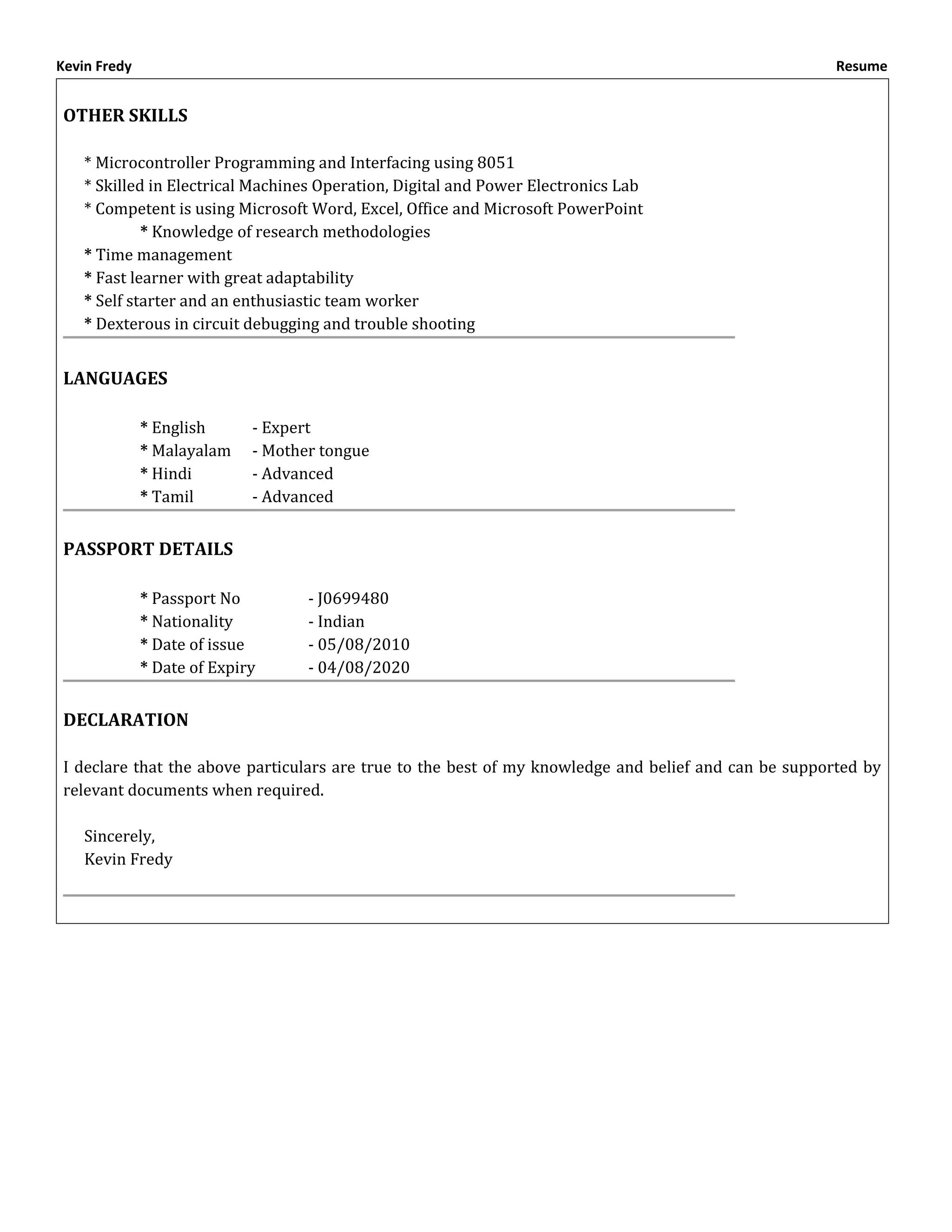 kevin new resume | DOC