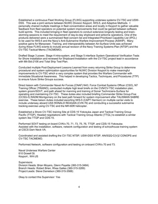 Resume- CWO4 James East | DOC