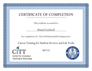 Professional Development Certificate Template
