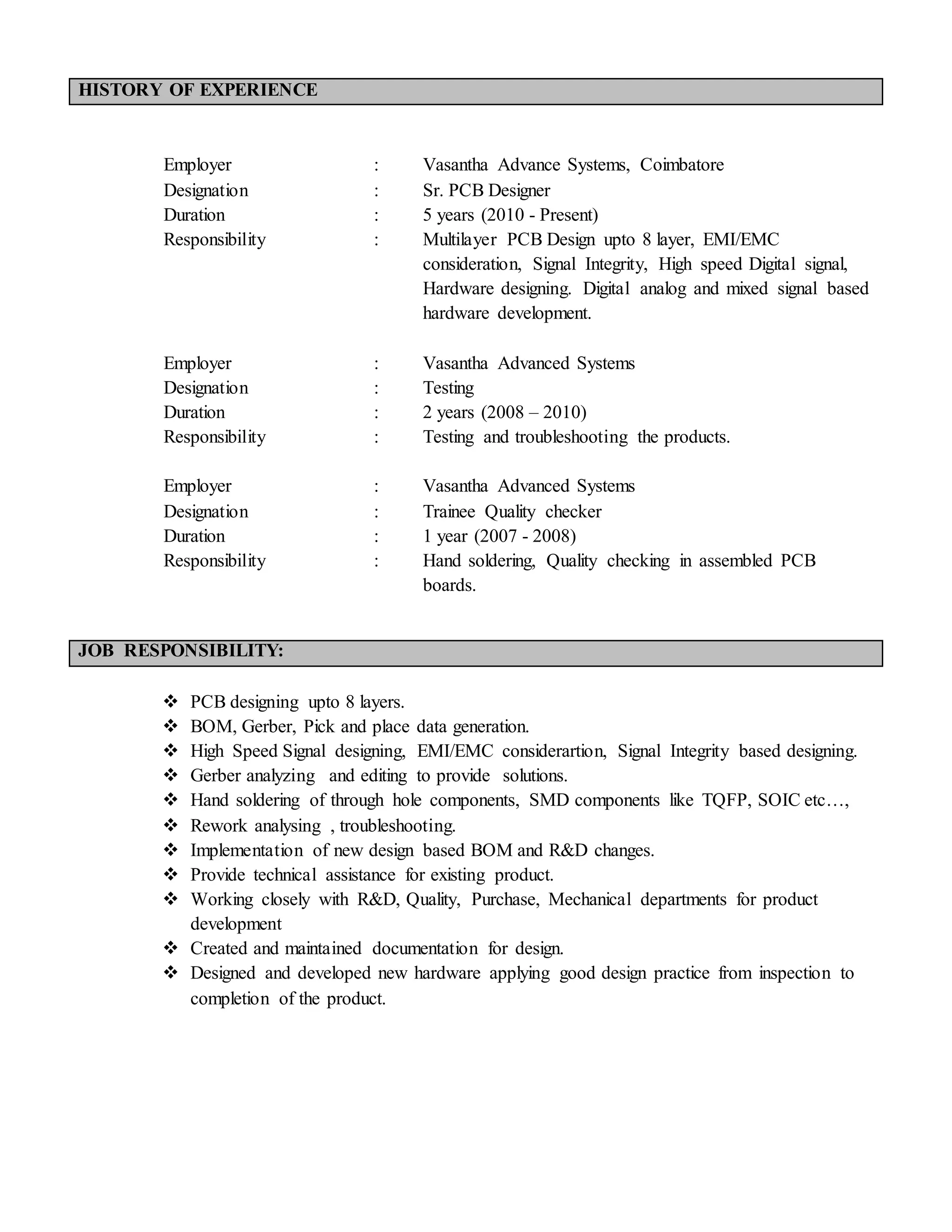 Resume(RamKumar) | PDF