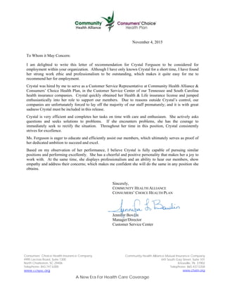 Recommendation Letter | PDF