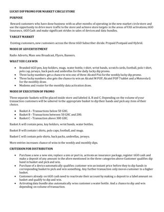 LUCKY DIP PROMO FOR MARKET CIRCLE STORE | PDF