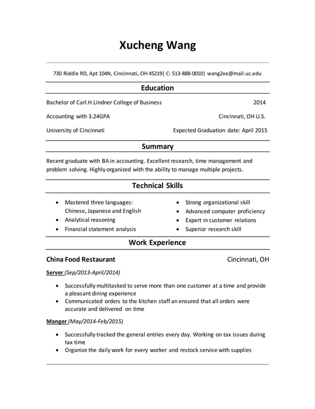 Xucheng Wang resume(1) | DOCX