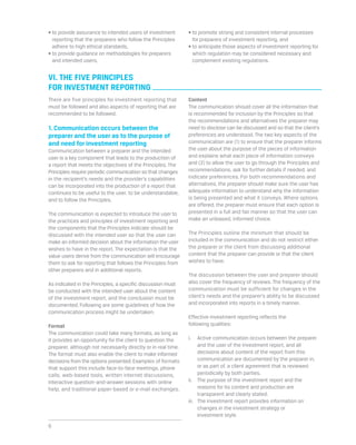 CFA - Principles for Investment Reporting | PDF