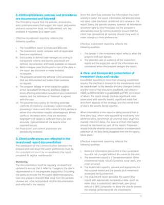CFA - Principles for Investment Reporting | PDF