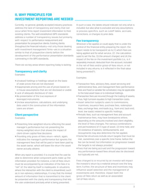 CFA - Principles for Investment Reporting | PDF