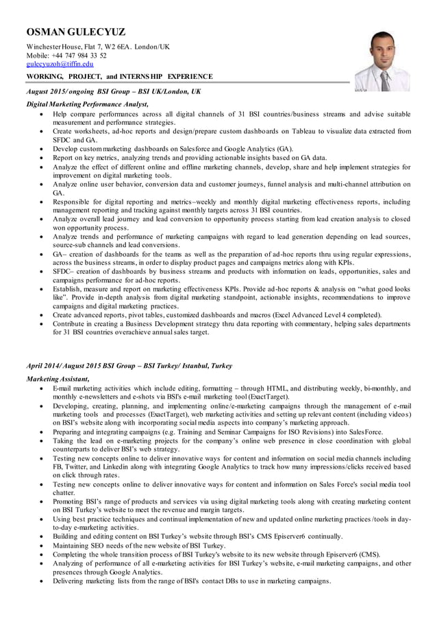 osman gulecyuz resume | PDF