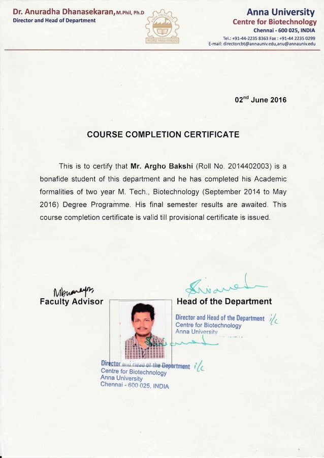 mtech course completion | PDF