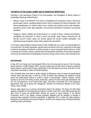 GLOBAL SUMMIT REPORT SUBMITED TO INTERNATIONAL ALERT | PDF