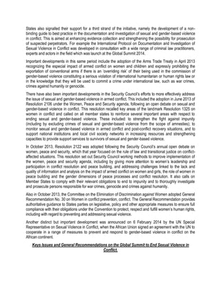 GLOBAL SUMMIT REPORT SUBMITED TO INTERNATIONAL ALERT | PDF
