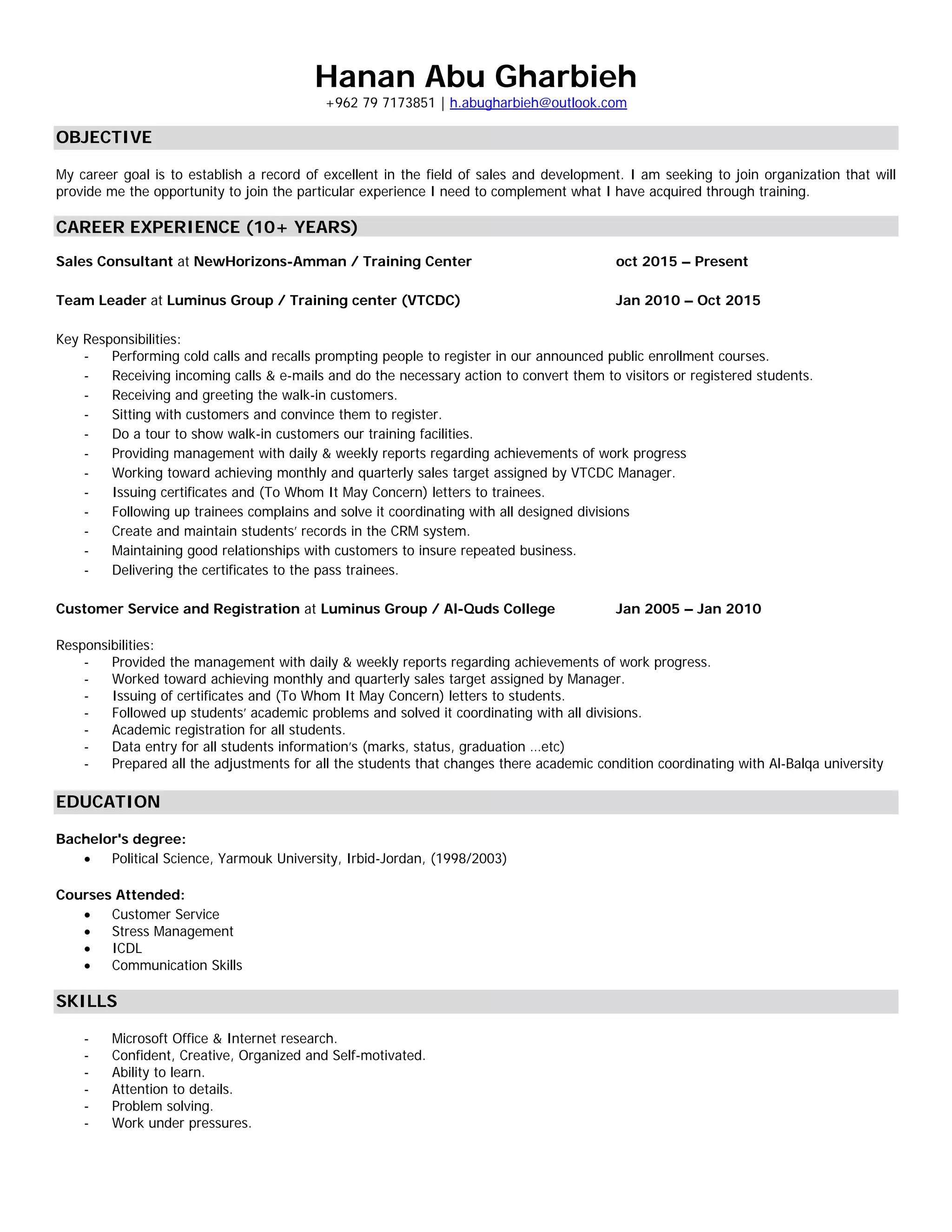 Hanan Abu Gharbieh's resume14 | PDF