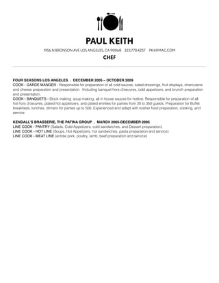 PaulKeith_Resume | PDF