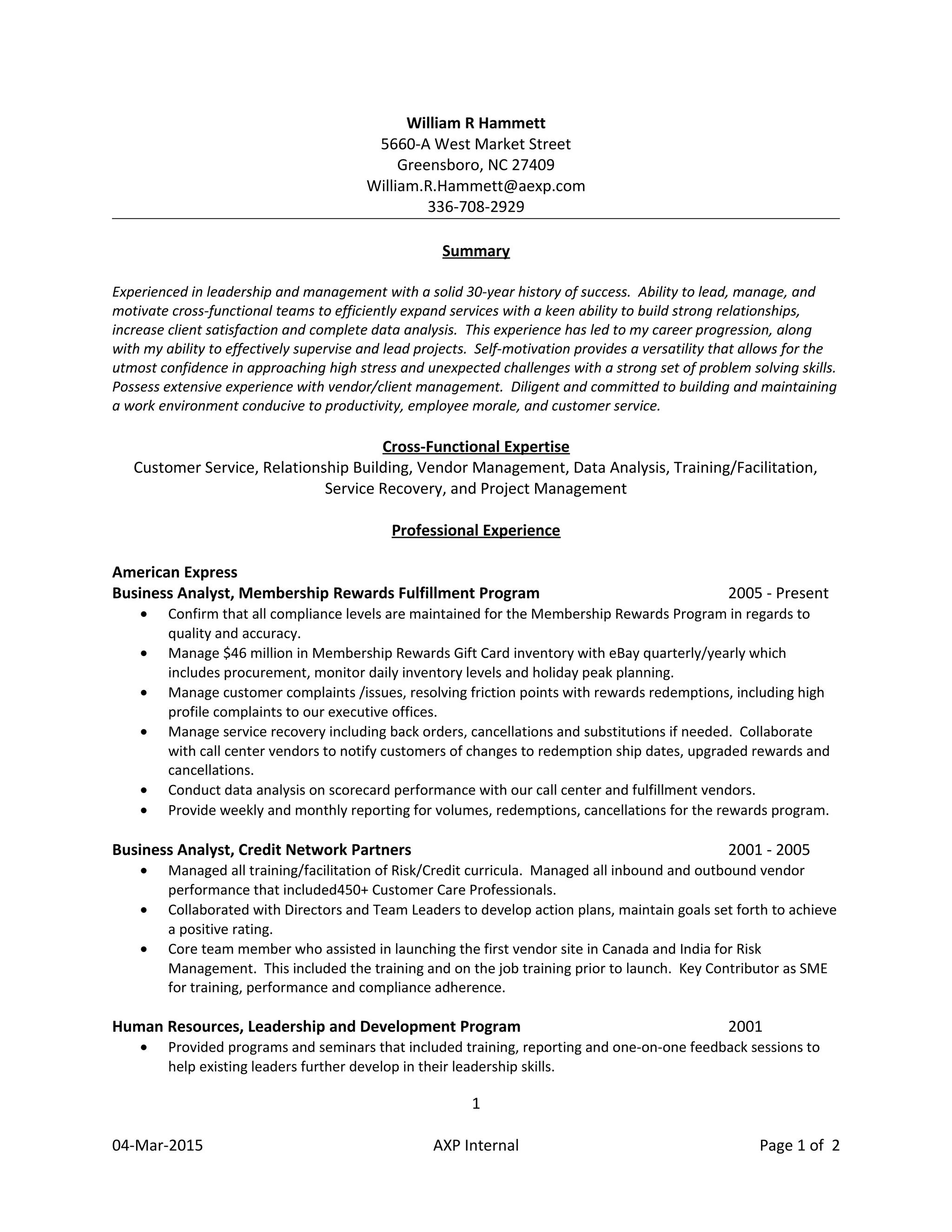 William R Hammett | DOC