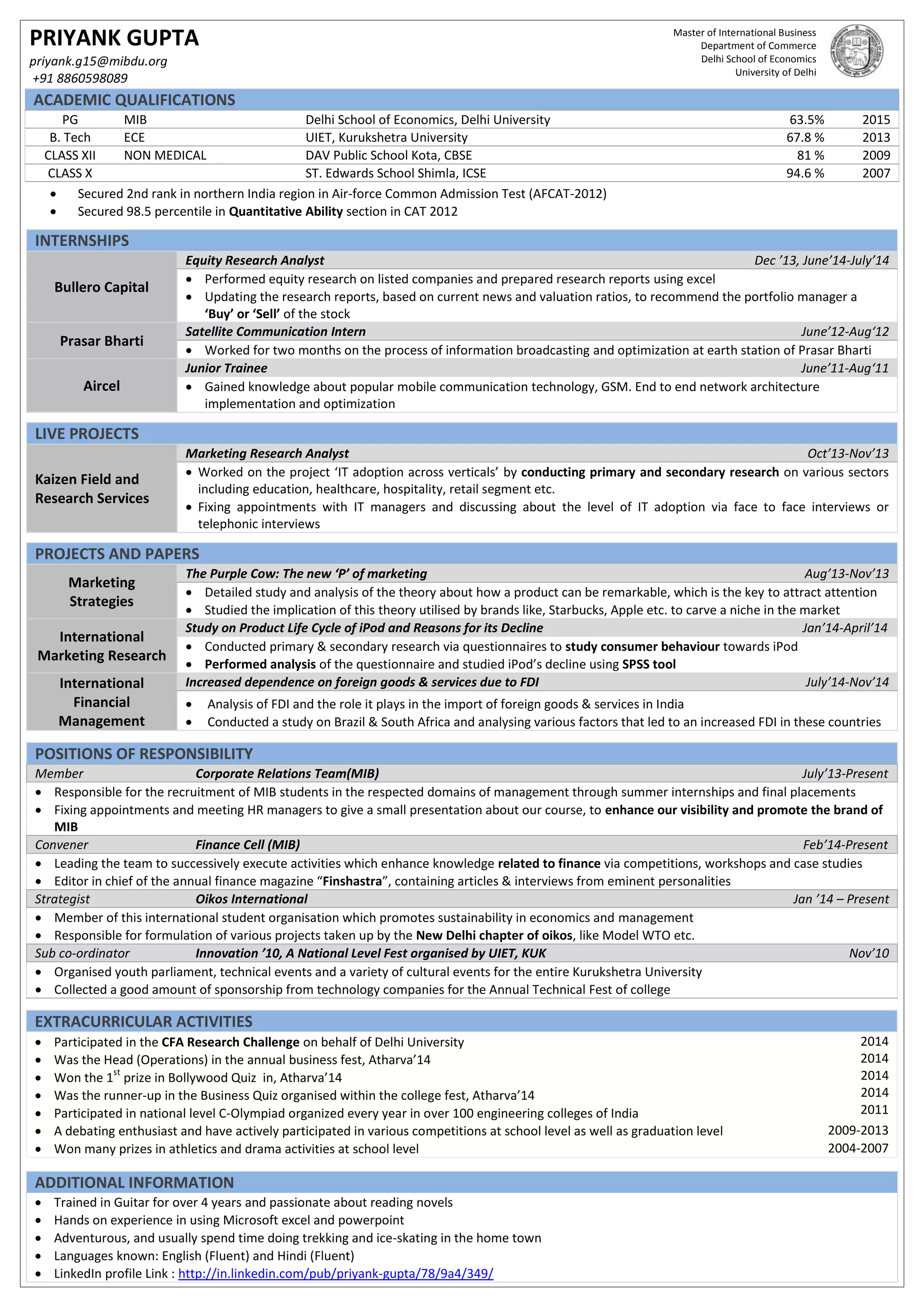 CV_Priyank_Gupta | PDF