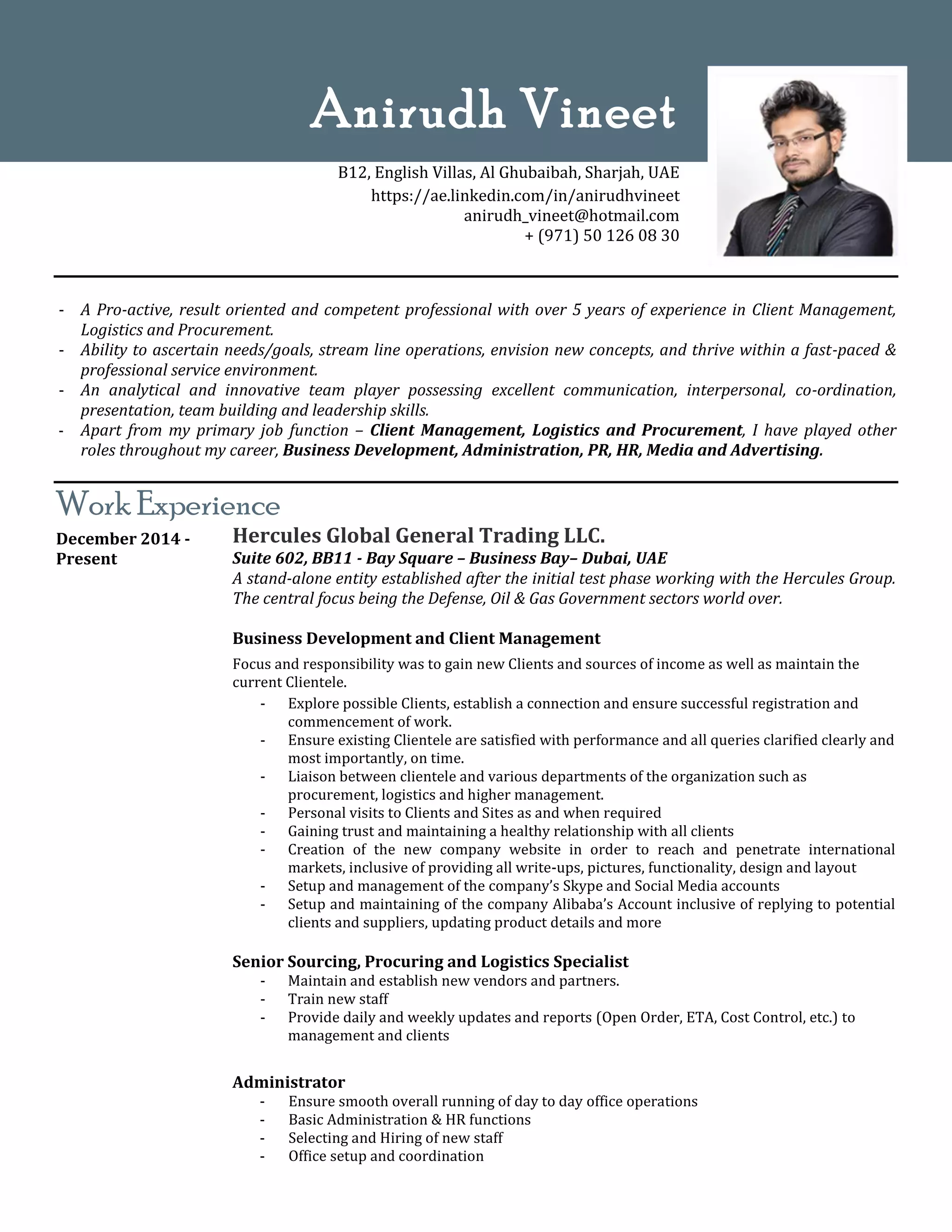 CV - Anirudh Vineet | PDF