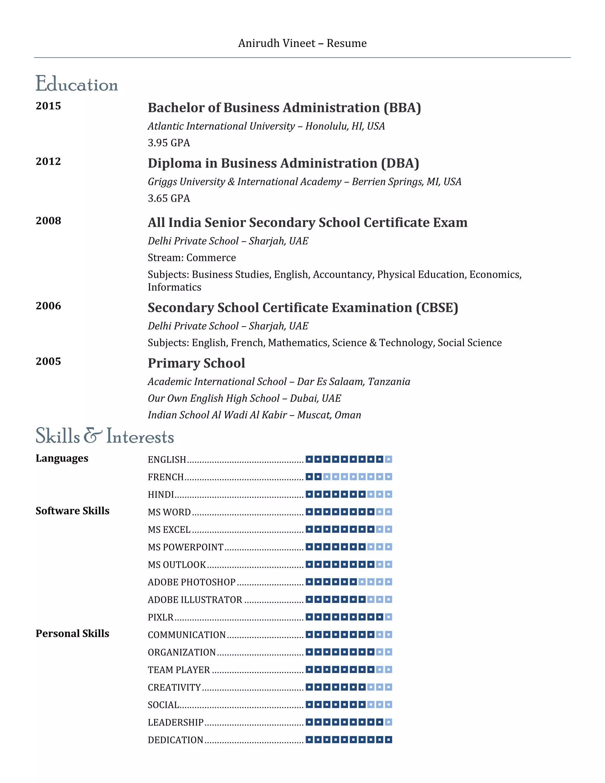 CV - Anirudh Vineet | PDF