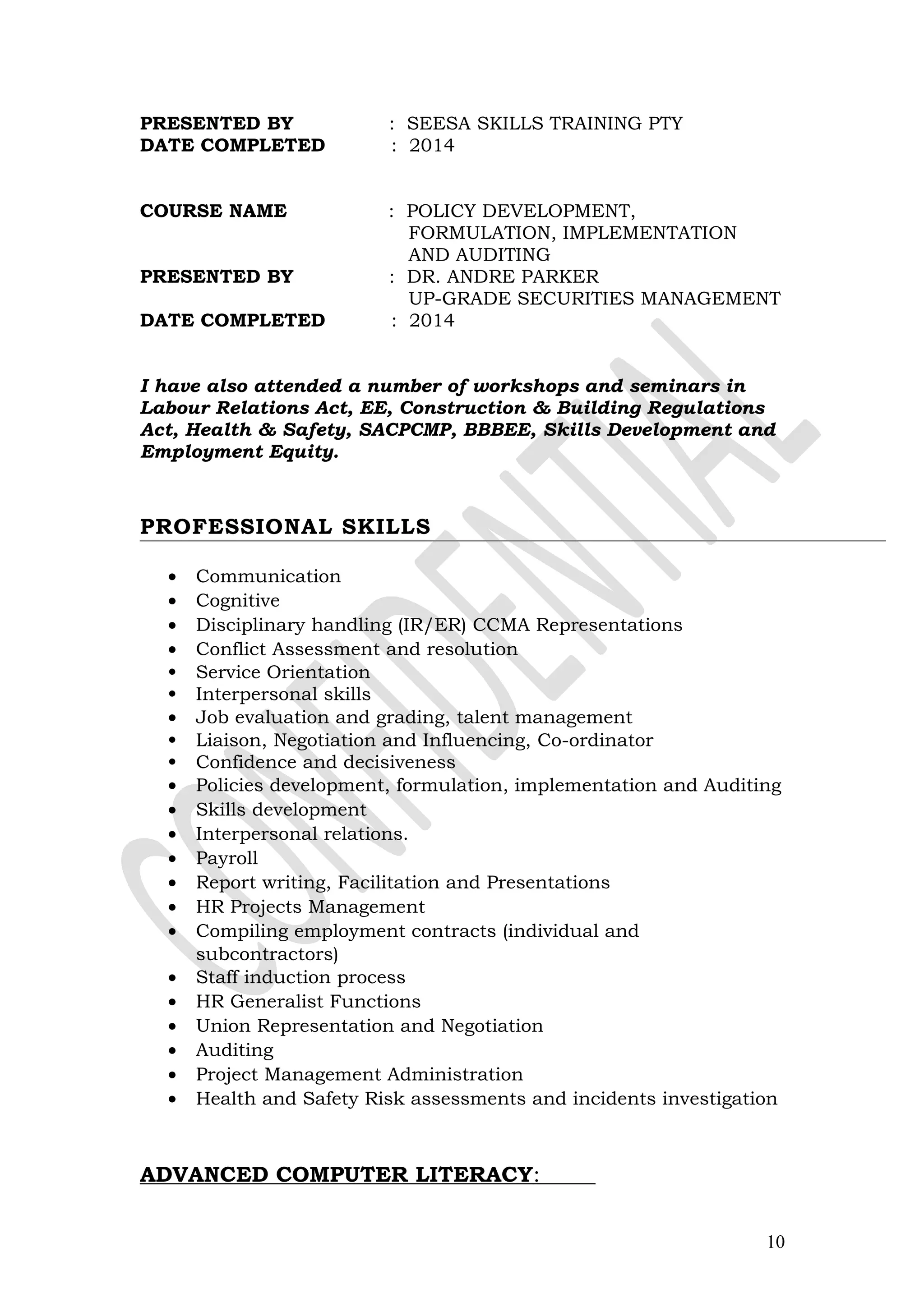 MERCY C MHURA UPDATED - REASONS | DOC | Human Resources | Business