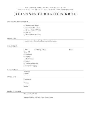 Resume Hardus (1) | DOC