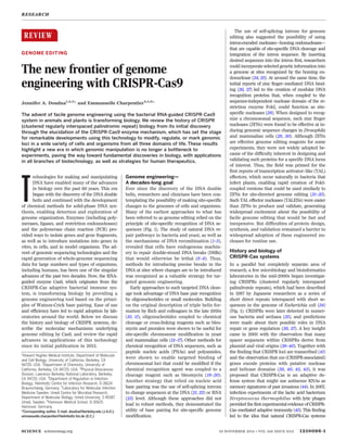 The new frontier of genome engineering | PDF