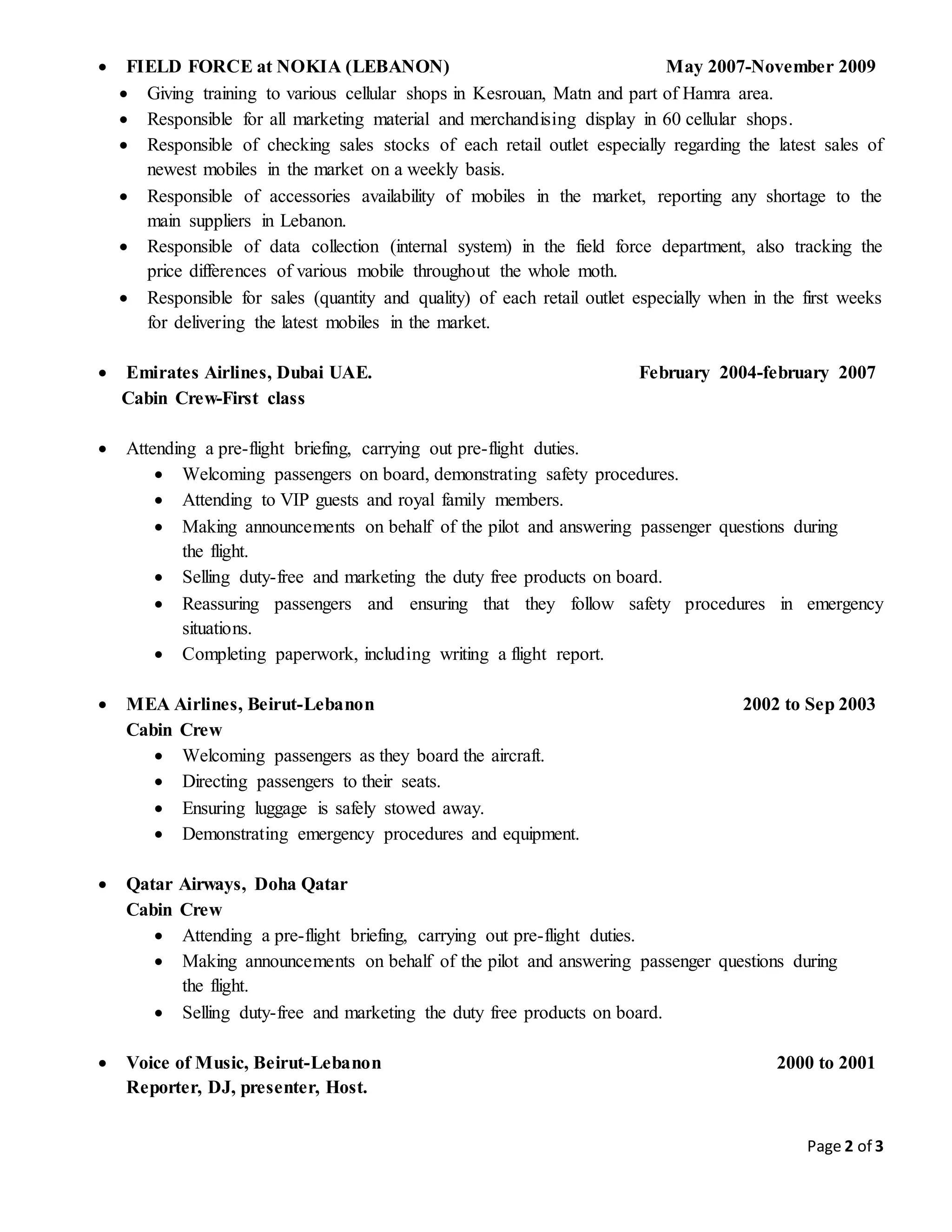 raghida CV 27-3-2015 | PDF
