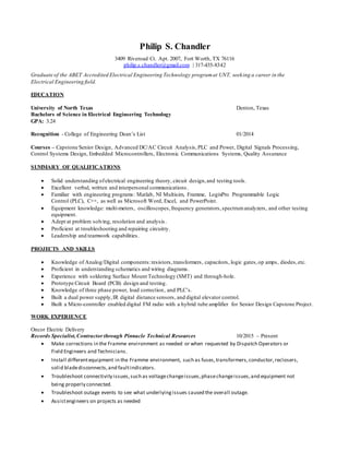 EE Resume - oncor | DOCX