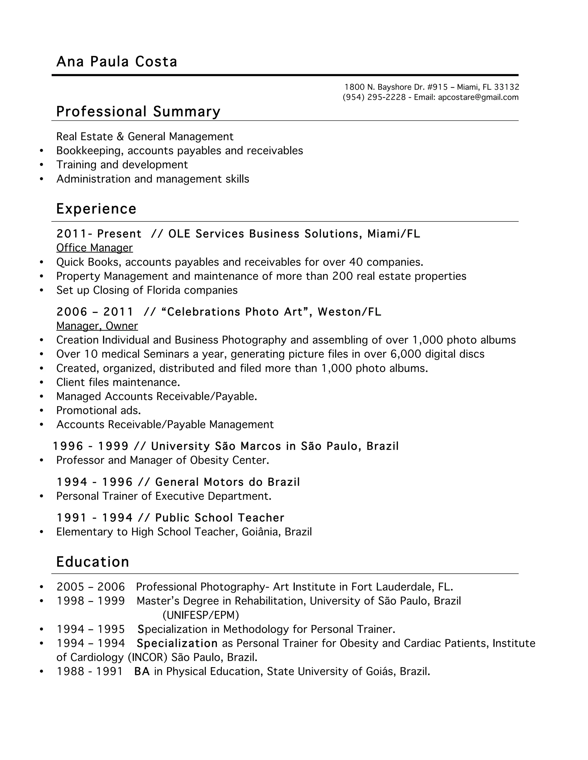AnaPaula Resume 4-16-16 | PDF