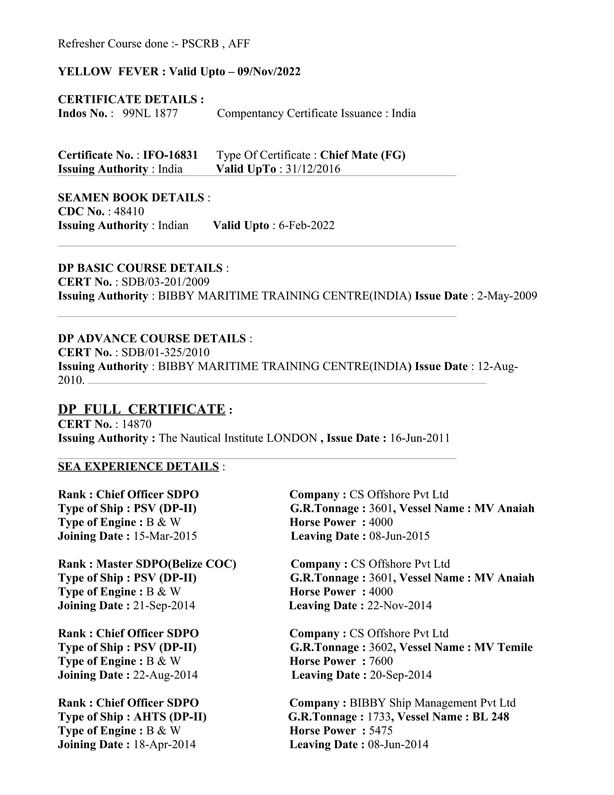 RESUME OF RAHUL TOMAR | DOC