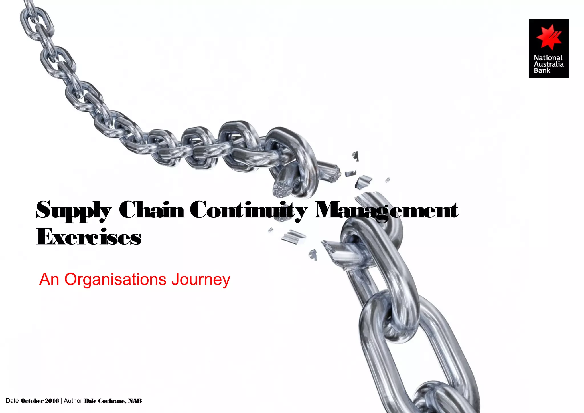 Supply Chain Continuity Management Final Version - RMIA Conference | PPT