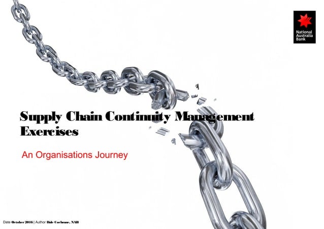 Supply Chain Continuity Management Final Version - RMIA Conference | PPT