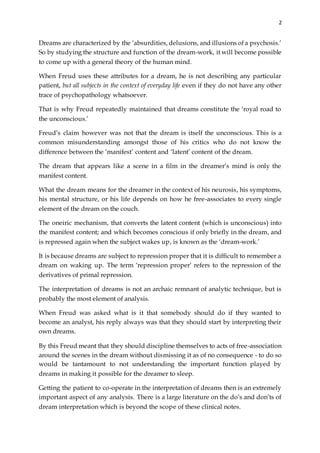 Sigmund Freud 'On the Technique of Psychoanalysis' | DOCX