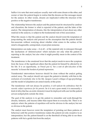 Sigmund Freud 'On the Technique of Psychoanalysis' | DOCX