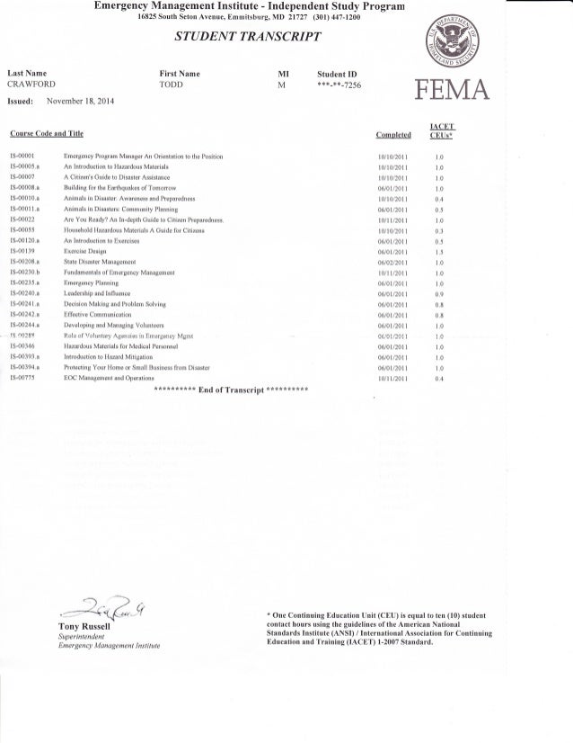 FEMA Transcript