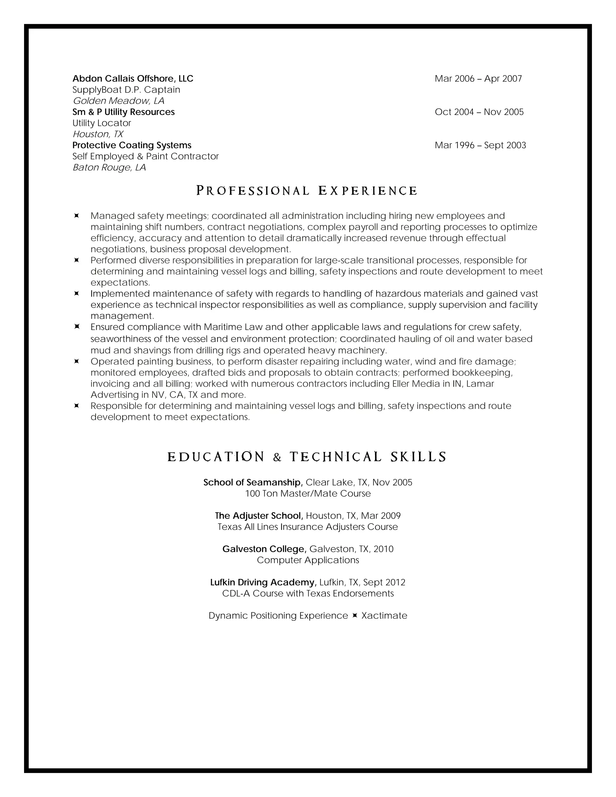 Terrence Landrum Resume | PDF