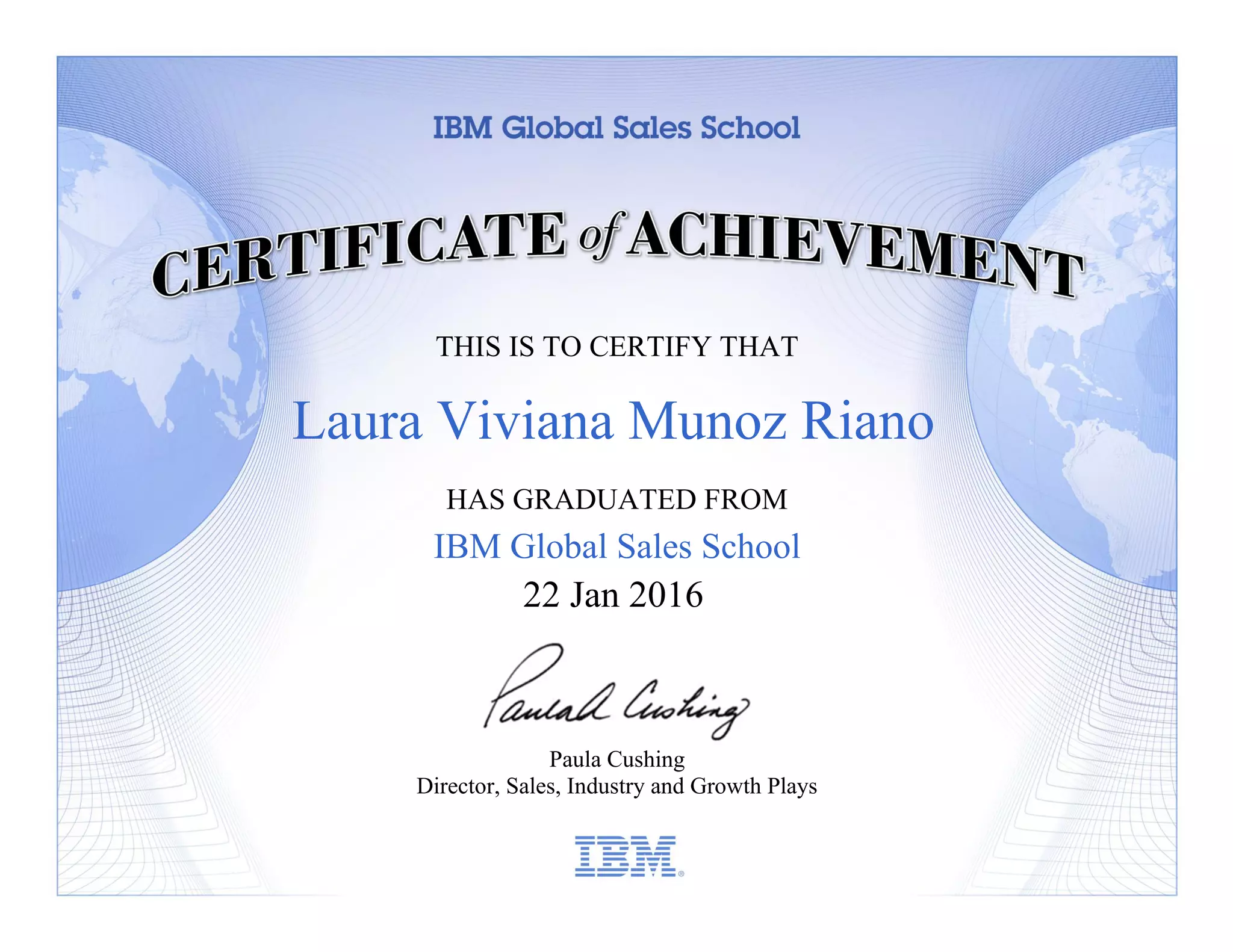 IBM Global Sales School _Certificate_Graduation | PDF