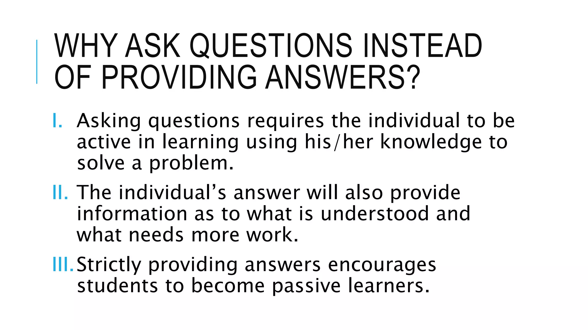 Use of Probing Questions | PPTX