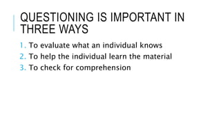 Use of Probing Questions | PPTX