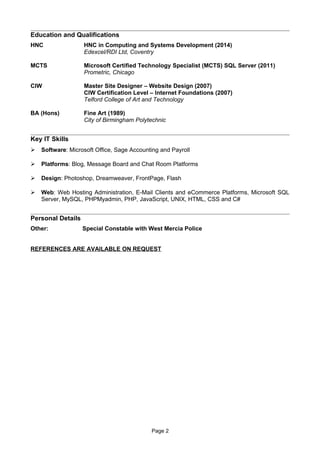 Lorne Griffin-CV-94149 | PDF