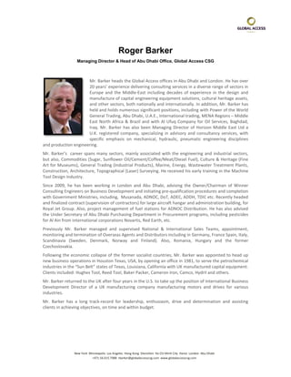 Roger Barker Bio September 2014 | PDF