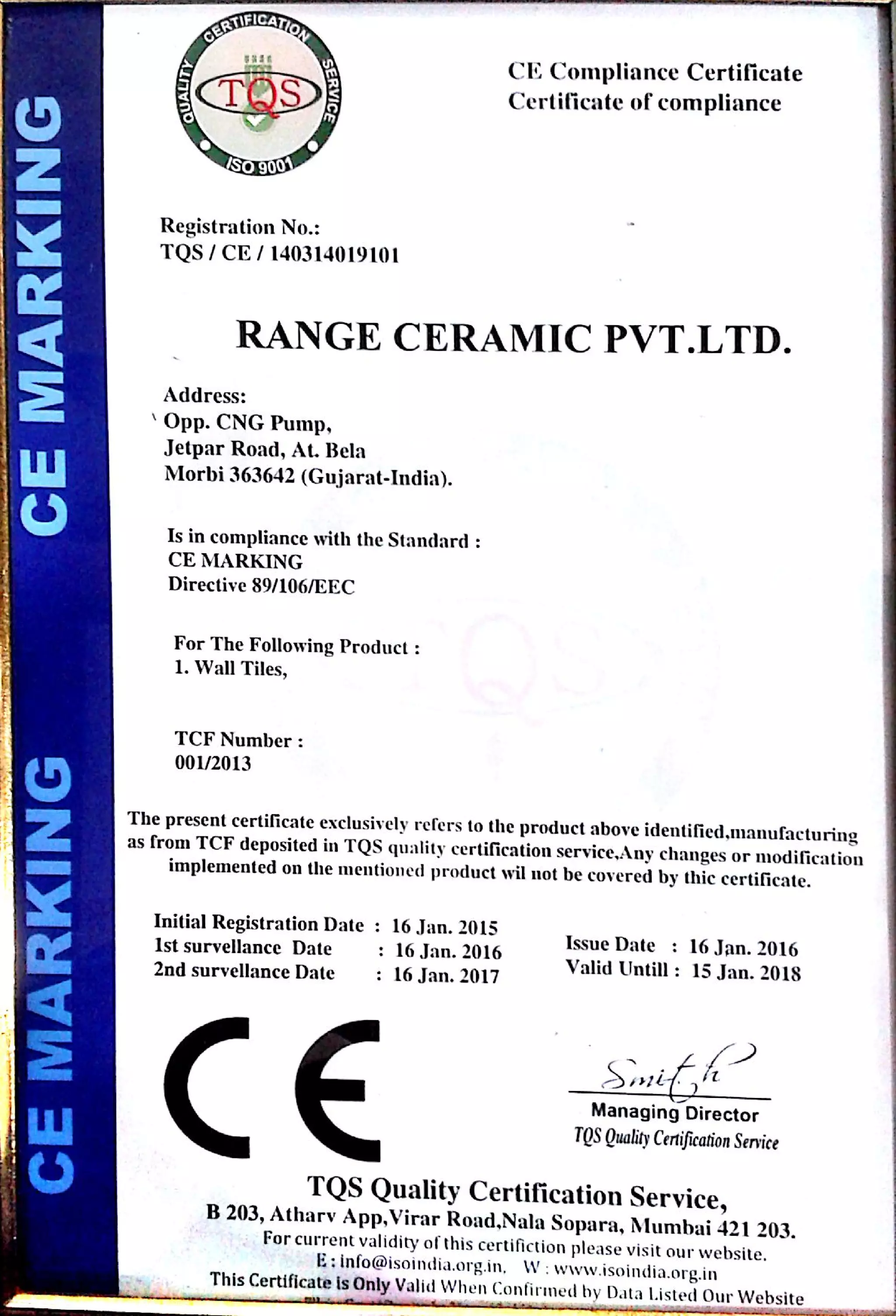 CE Compliance Certificate | PDF