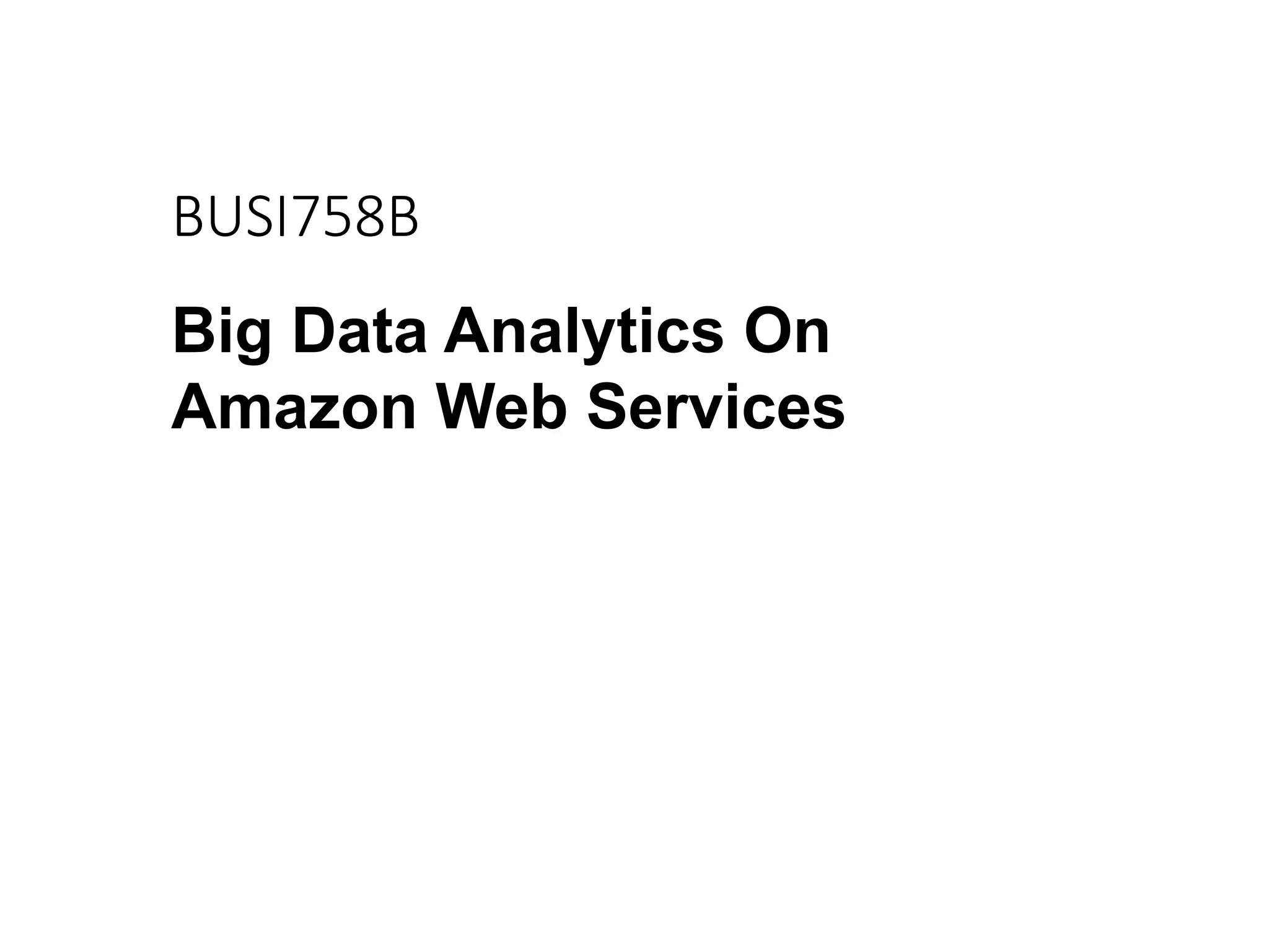 Bigdata On Aws Cloud 1 Ppt