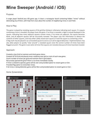MineSweeper | PDF